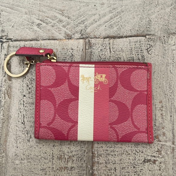 Coach | Bags | Coach Pink And White Pocket Wallet | Poshmark
